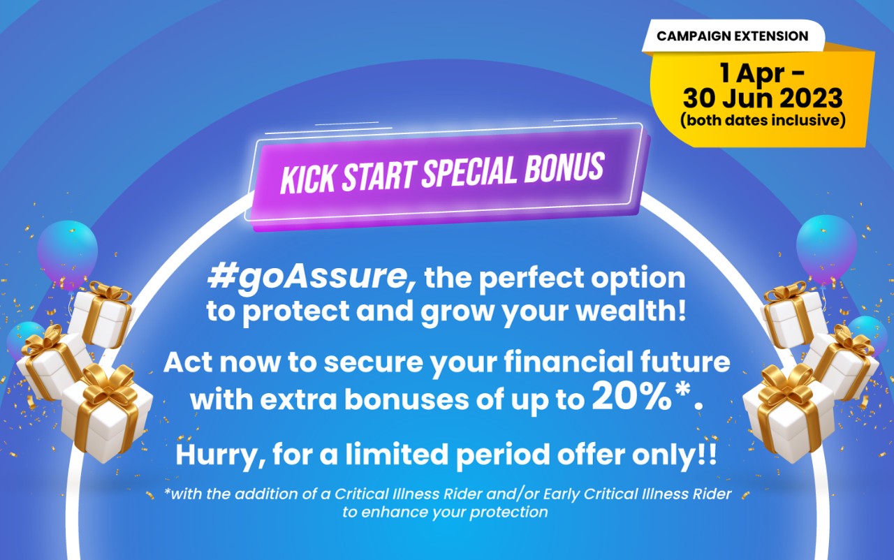Kick Start Special Bonus (#goAssure) | Tokio Marine Life Insurance ...