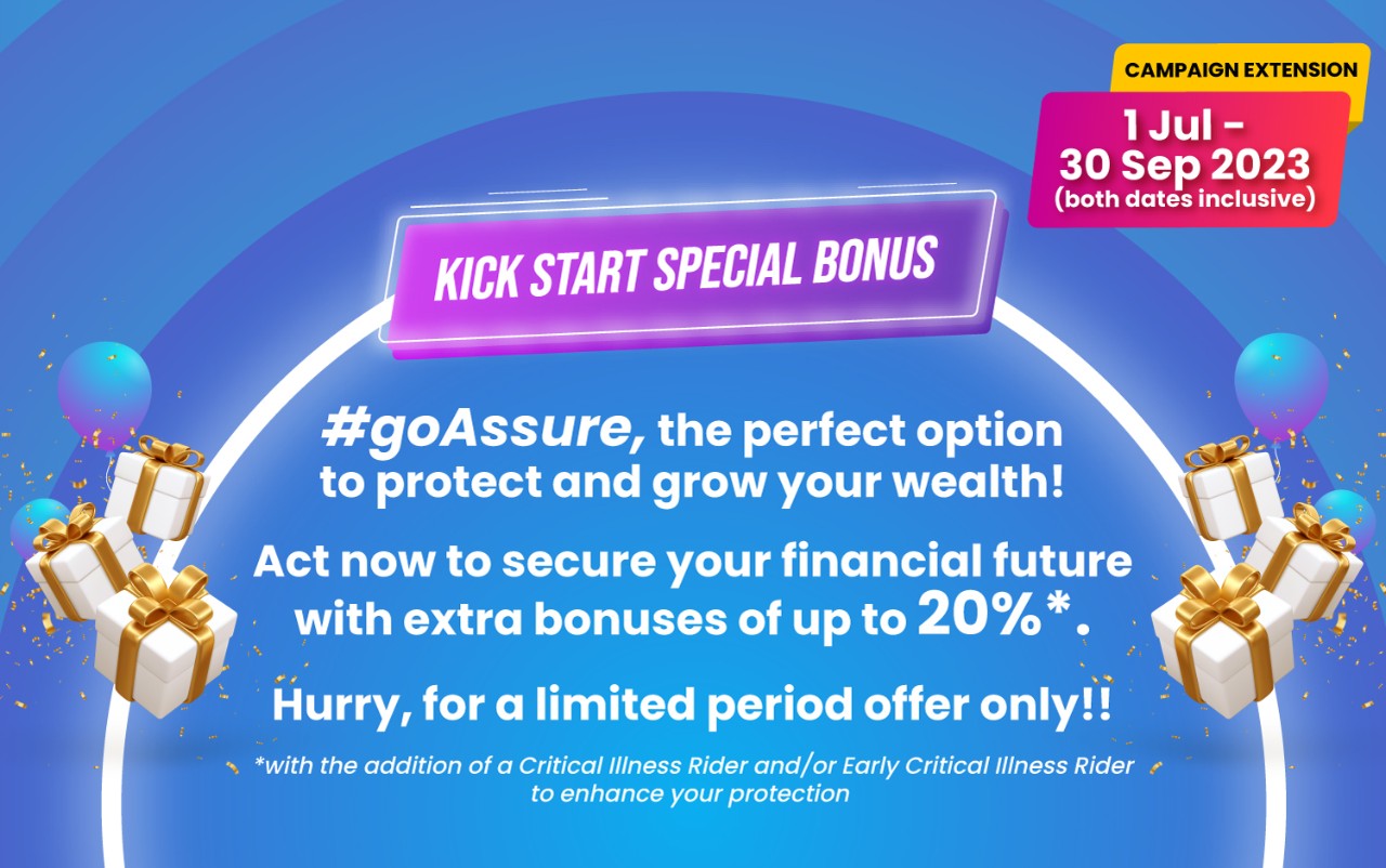Kick Start Special Bonus (#goAssure) | Tokio Marine Life Insurance ...