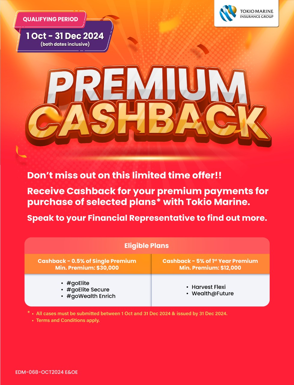 Premium Cashback | Tokio Marine Life Insurance Singapore