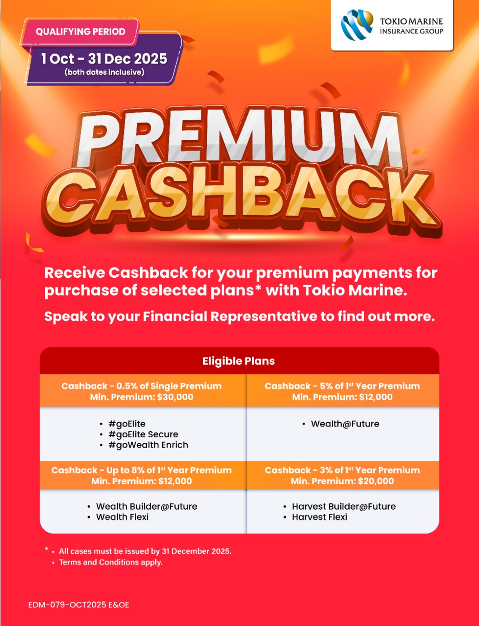 Premium Cashback | Tokio Marine Life Insurance Singapore